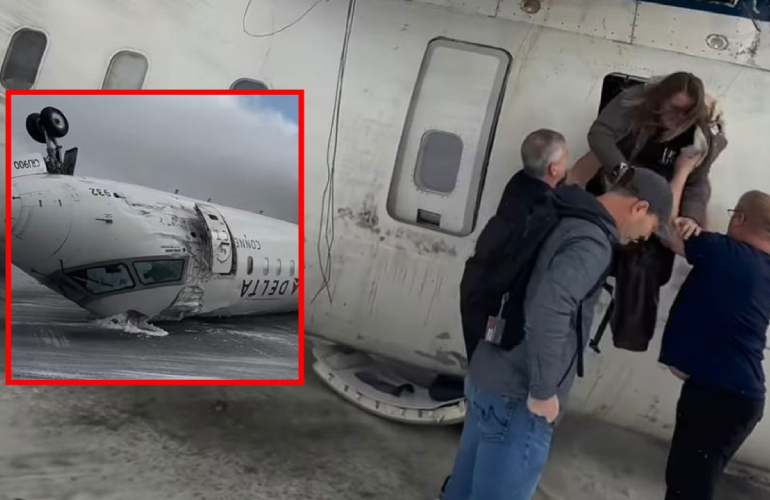Incredible footage emerges of plane crashing and flipping upside down ...